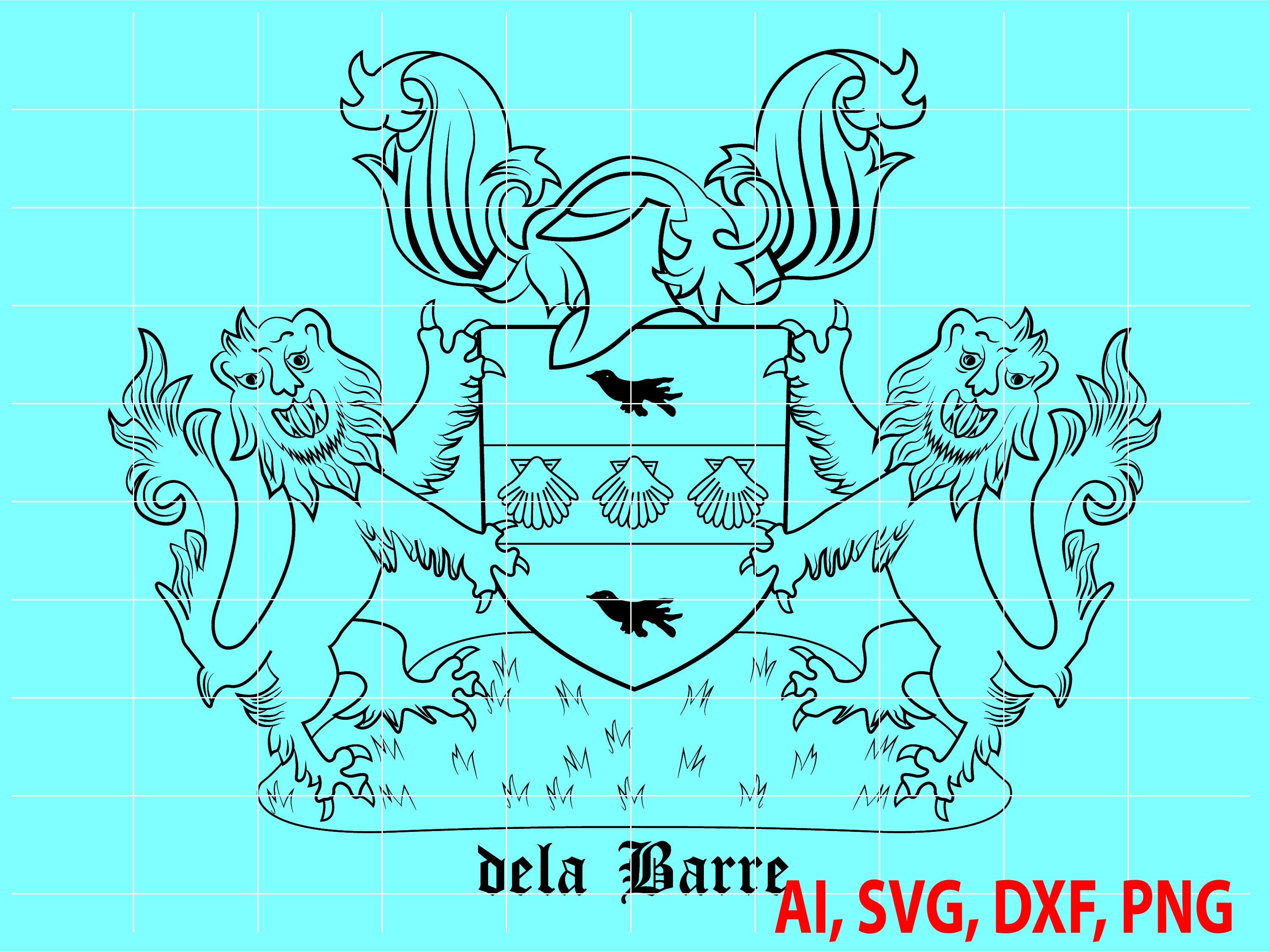 Creast Custom, Ai, Vector, SVG, DXF, PNG, Digital - Etsy