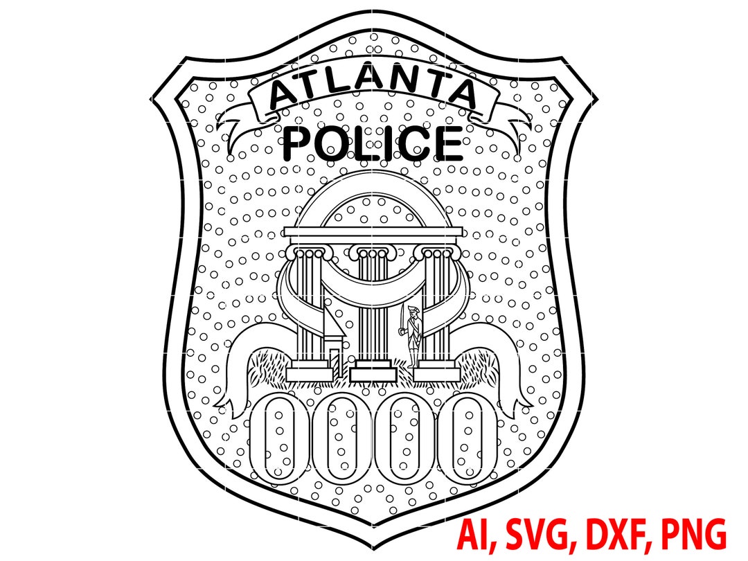 Atlanta Police Badge, Logo, Seal, Custom, Ai, Vector, SVG, DXF, PNG ...