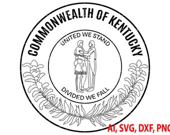 Kentucky Round Flag SVG KY USA Circular Circle American State - Etsy