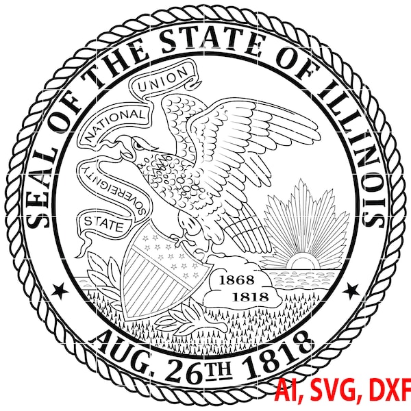 Illinois State Svg - Etsy