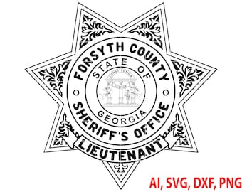 Hawthorne Police Chief Badge, Logo, Seal, Custom, Ai, Vector, SVG, DXF, PNG, Digital - Etsy