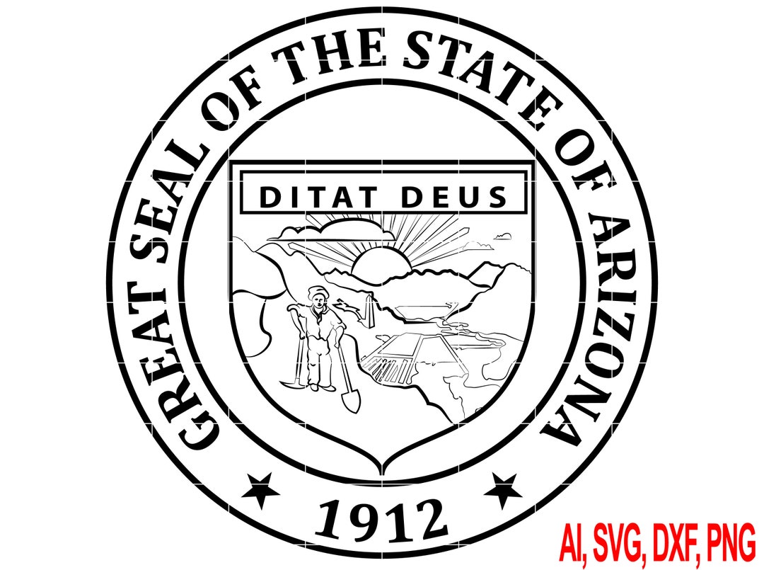 Arizona State Seal Vector Logo (SVG, DXF, PNG) - Etsy