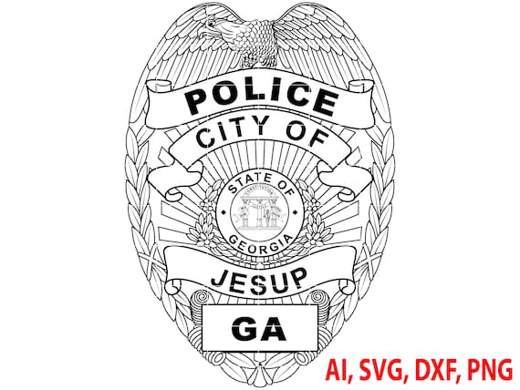 State of Georgia City of Jesup Police Badge Logo Seal - Etsy