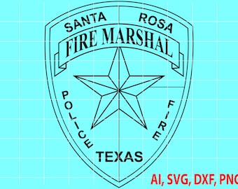 Fire Marshal Badge Svg - Etsy