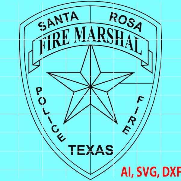 Fire Marshal Badge Vector - Etsy