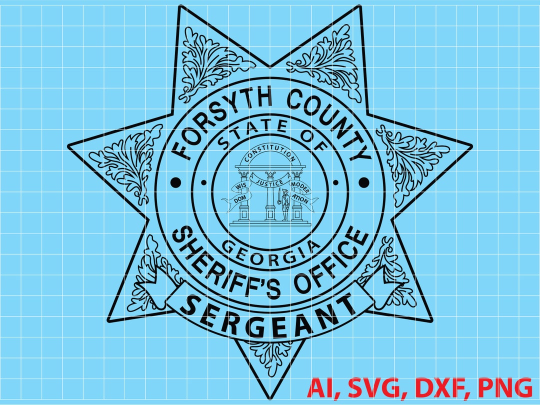 State of Georgia Forsyth County Sheriff Sergeant Logo, Seal, Badge ...