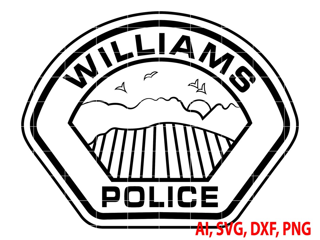 Williams Police Badge, Logo, Seal, Custom, Ai, Vector, SVG, DXF, PNG ...