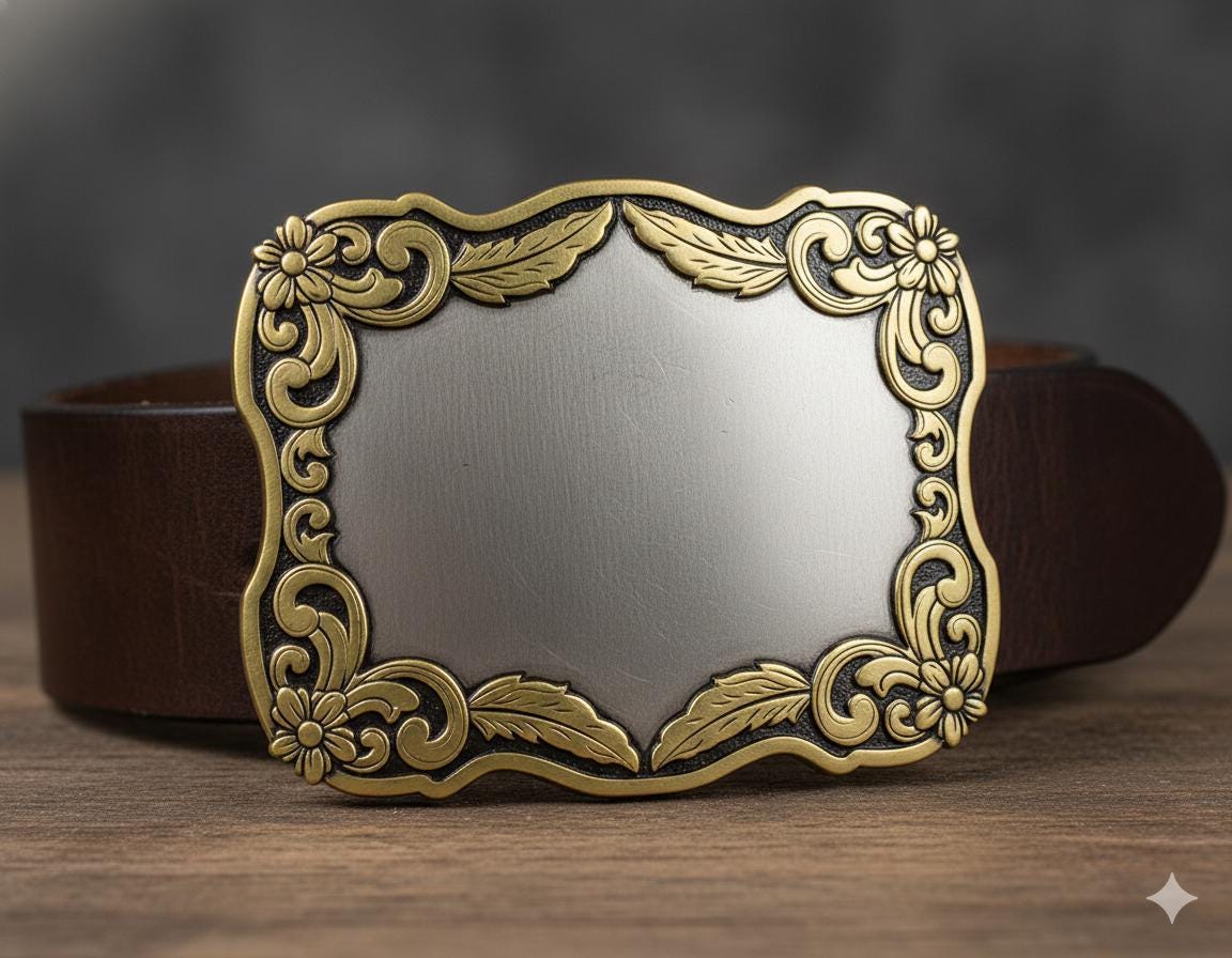 Western Belt Buckle Vector Design SVG (digital Download) - Etsy