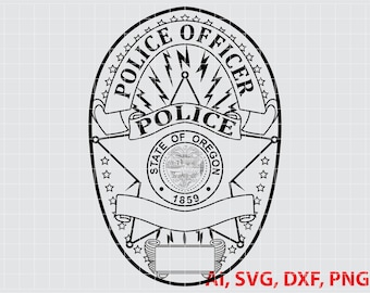 Oregon Police Logo - Etsy