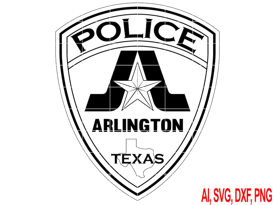 Texas Arlington Police Badge Vector Art - Etsy