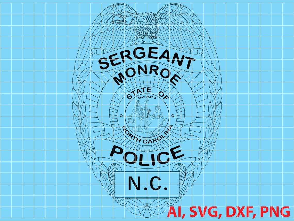State of North Carolina Police Sergeant Logo Seal Badge - Etsy