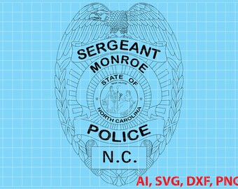 Town of Davidson North Carolina Police Officer Vector File, Svg, Badge ...