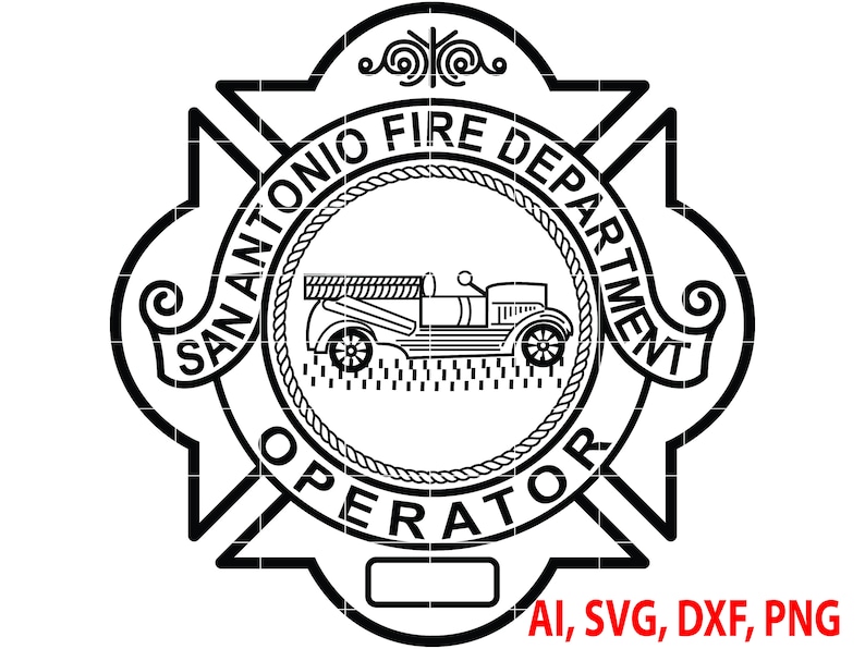 San Antonio Fire Department Badge Logo Seal Custom Ai - Etsy