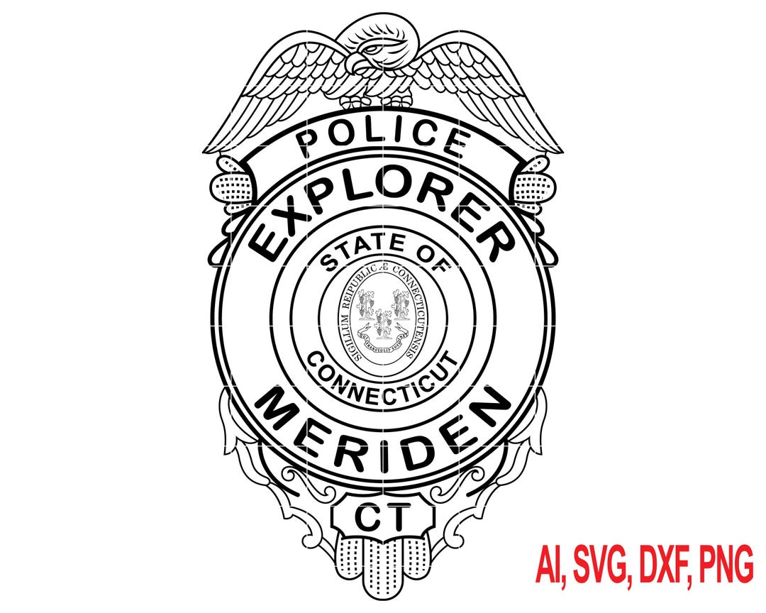Meriden Police Explorer Badge SVG – Connecticut Vector - Etsy Australia