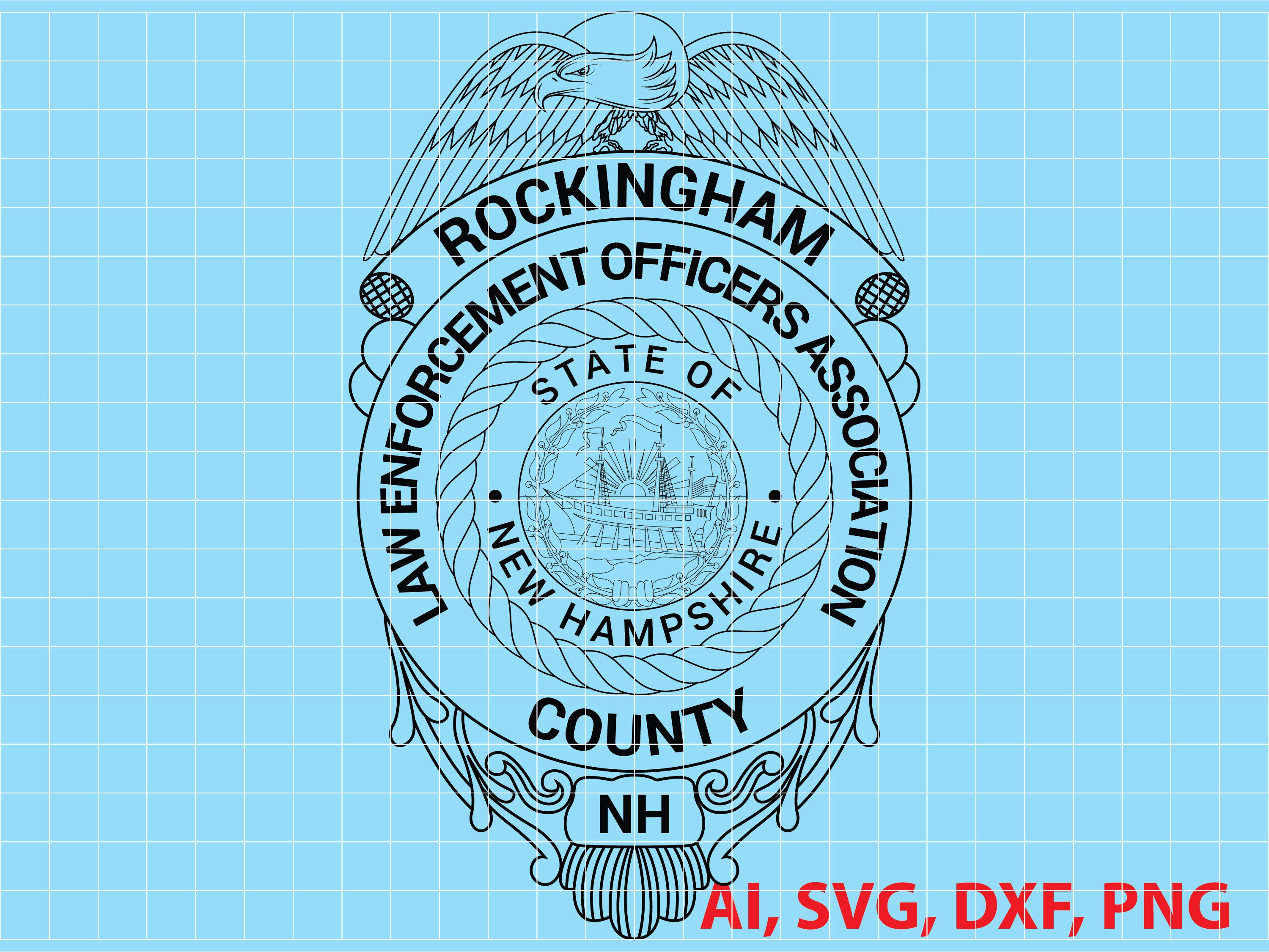 Rockingham County Law Enforcement Officer Association Logo - Etsy