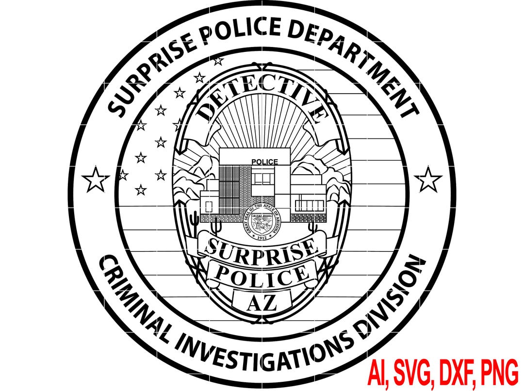 Surprise Police Department Badge, Logo, Seal, Custom, Ai, Vector, SVG ...