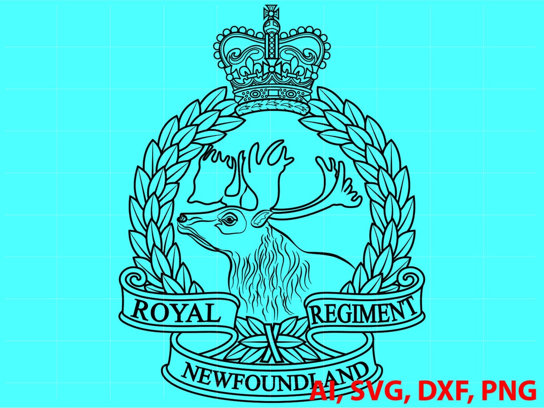 Royal Regiment Newfoundland Badge Custom, Ai, Vector, SVG, DXF, PNG ...