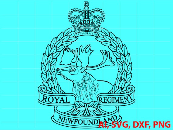 Royal Regiment Newfoundland Badge Custom Ai Vector SVG - Etsy