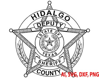 Sheriff Badge, Logo, Seal, Custom, Ai, Vector, SVG, DXF, PNG, Digital - Etsy