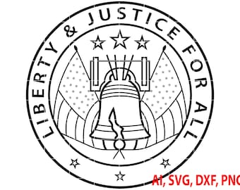 Liberty & Justice for All Seal SVG - Etsy
