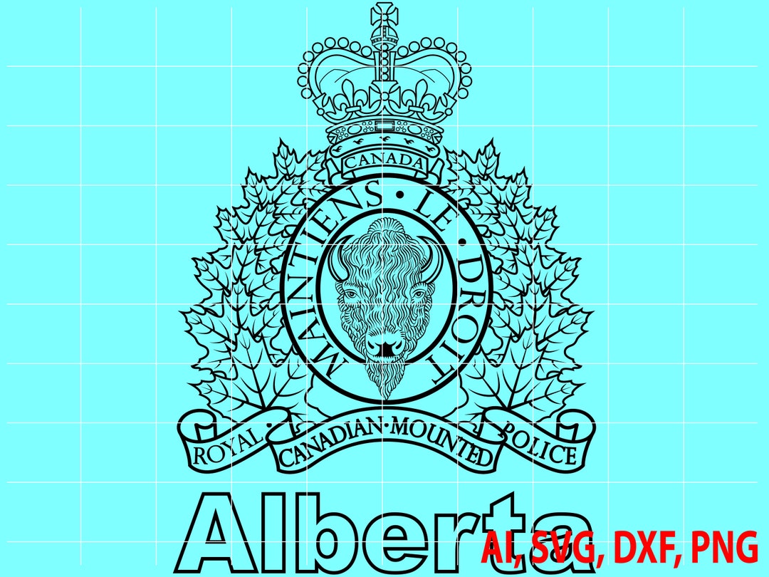 Police Badge, Royal Canadian Mounted Police in Alberta Badge, Logo ...