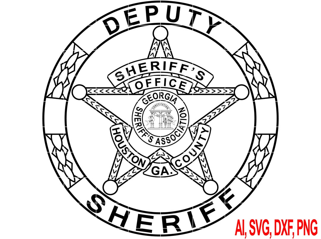 Houston County Deputy Sheriff Badge Vector Logo (digital Files) - Etsy