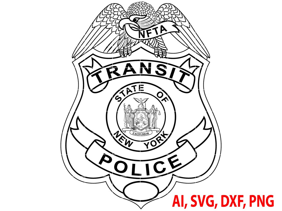 New York Transit Police Badge, Logo, Seal, Custom, Ai, Vector, SVG, DXF ...