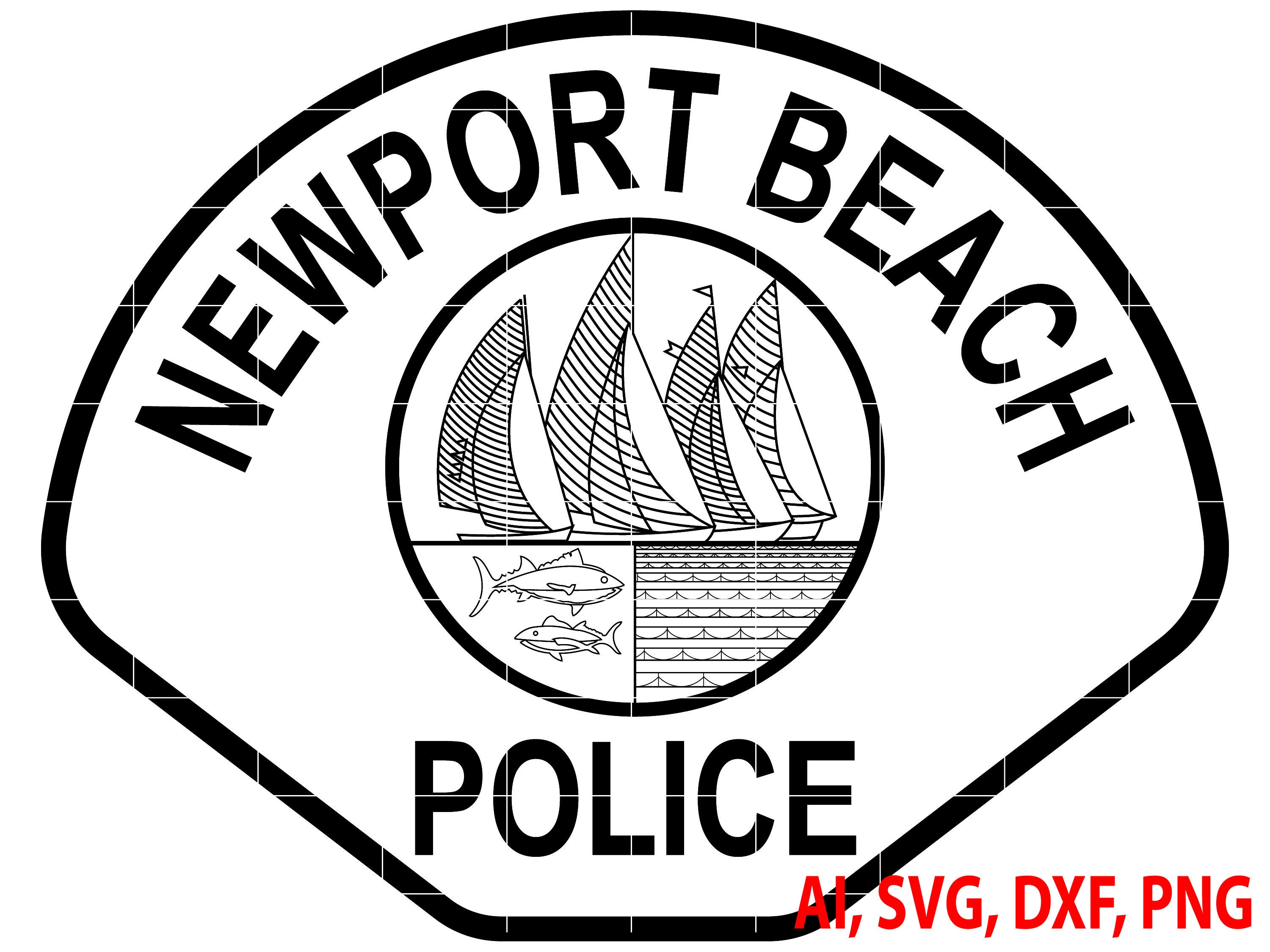 Police Logo City of Newport Beach California Badge, Logo, Seal, Custom ...