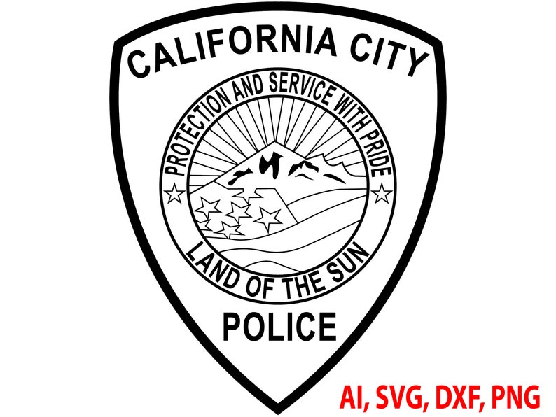 California City Police Badge, Logo, Seal, Custom, Ai, Vector, SVG, DXF ...