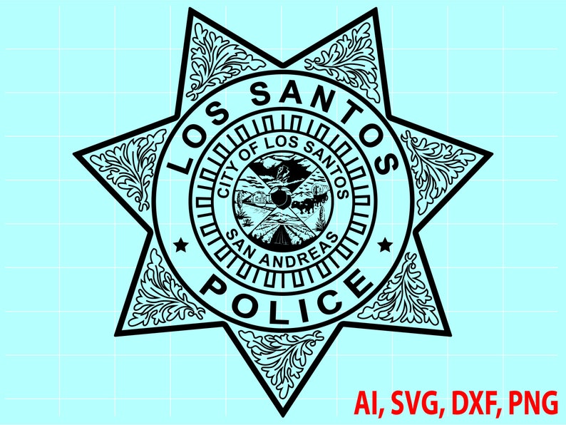 State of San Andreas City of Los Santos Police Badge, Logo, Seal ...