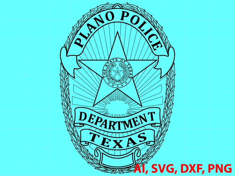 State of Texas Plano Police Department Badge Logo Seal - Etsy