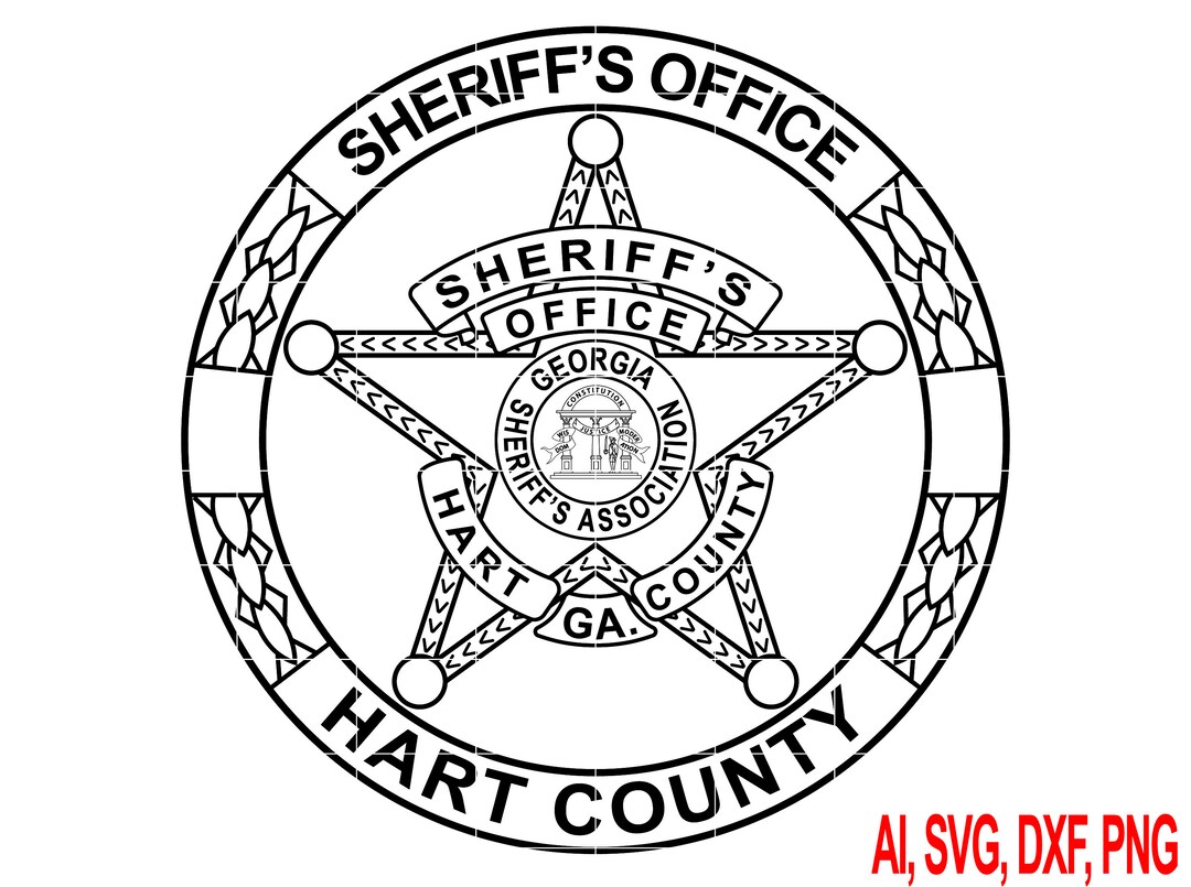 Hart County Sheriff Badge Vector Art (digital Files) - Etsy