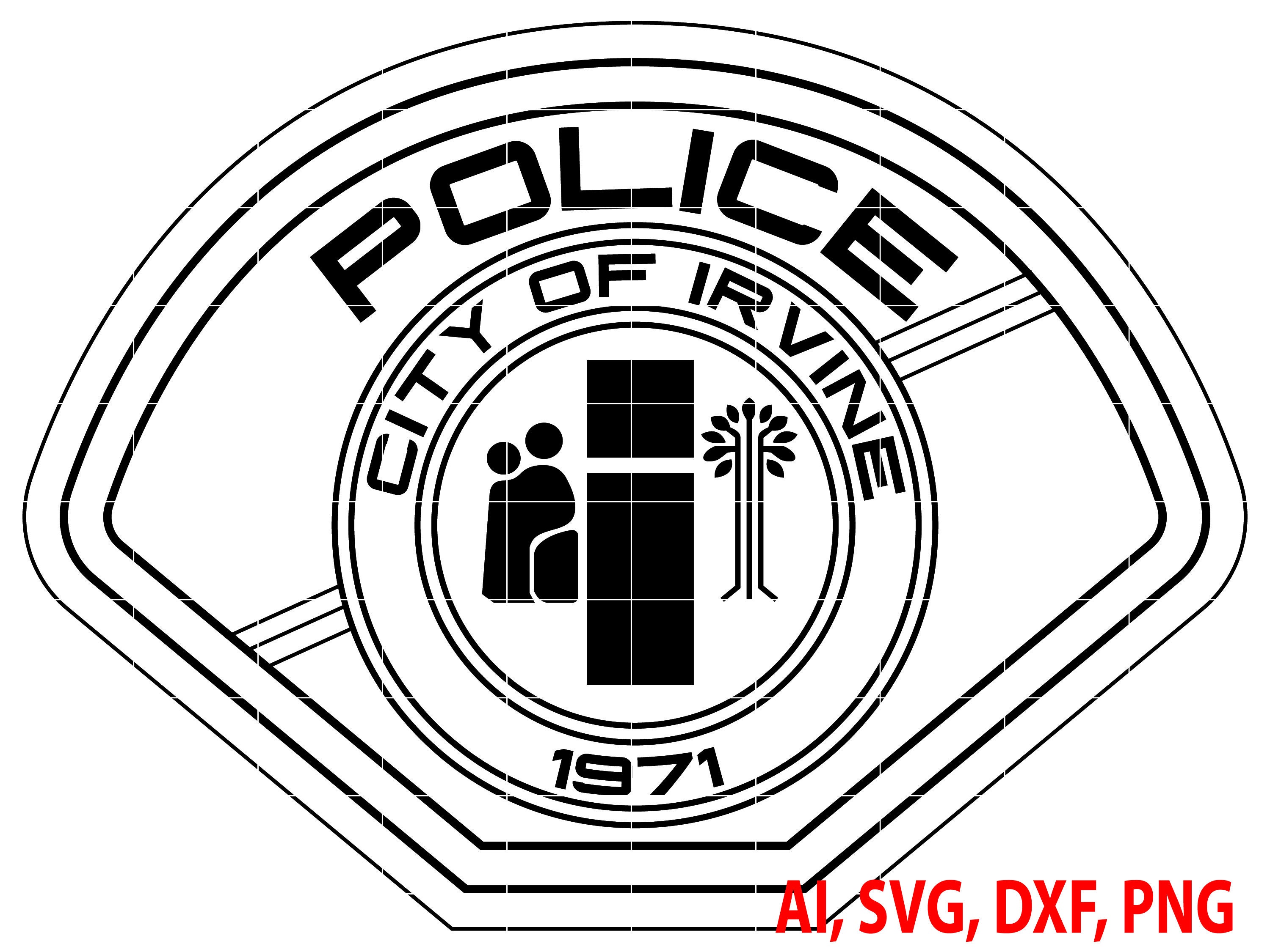 City of Irvine Police Badge, Logo, Seal, Custom, Ai, Vector, SVG, DXF ...