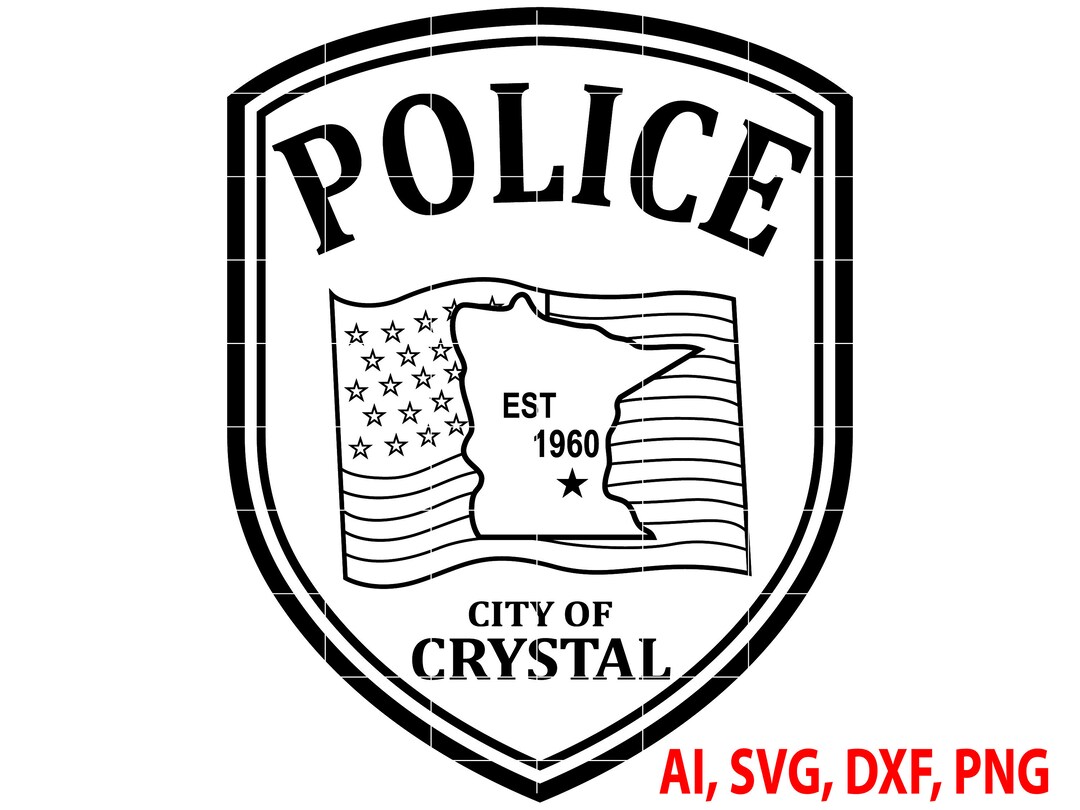 Crystal Police Badge, Logo, Seal, Custom, Ai, Vector, SVG, DXF, PNG ...
