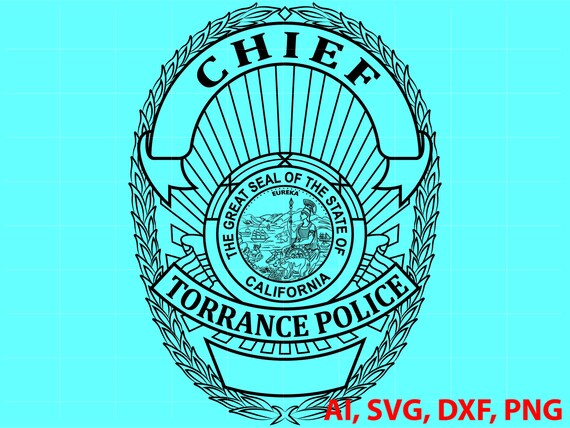 State of California Torrance Police Chief Badge Logo Seal - Etsy