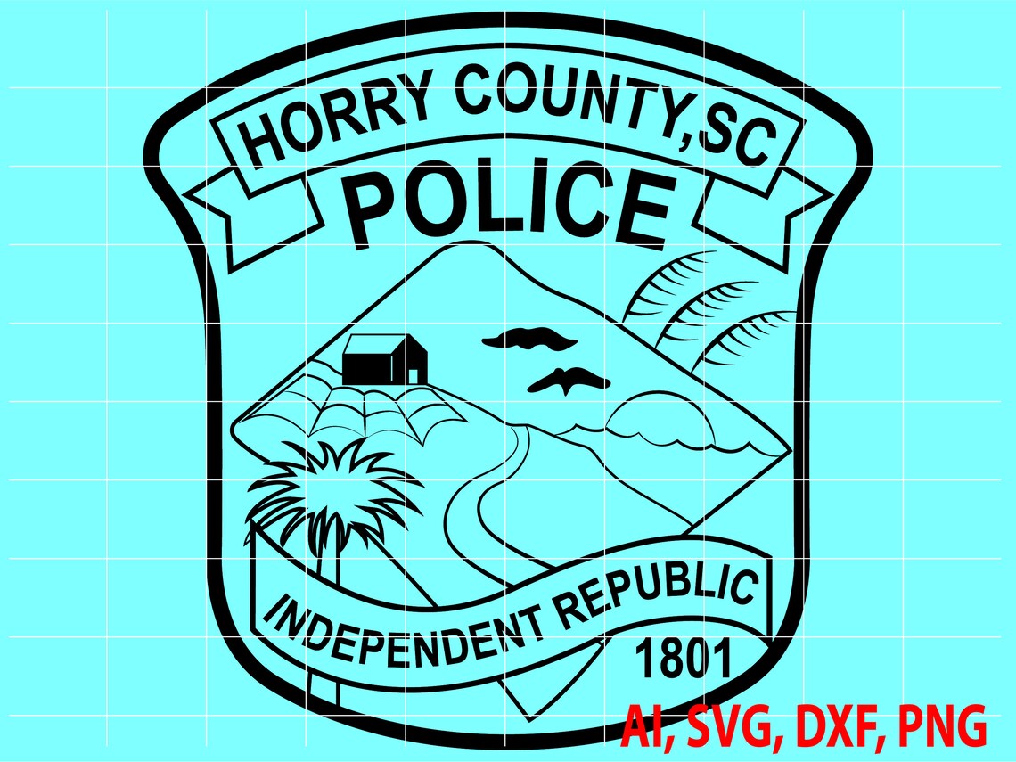 Horry County Police Badge, Logo, Seal, Custom, Ai, Vector, SVG, DXF ...