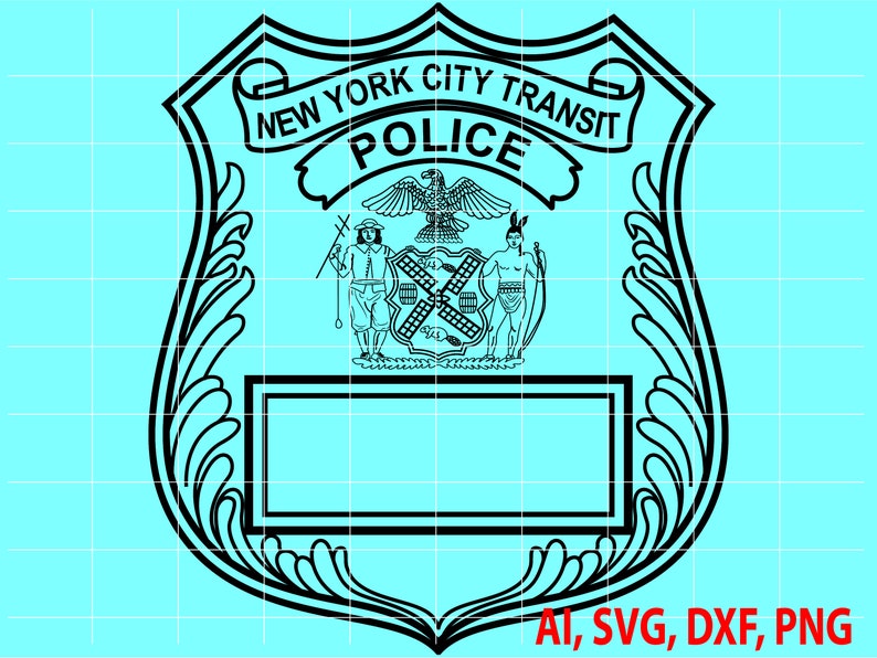 New York City Transit Police Badge, Logo, Seal, Custom, Ai, Vector, SVG ...