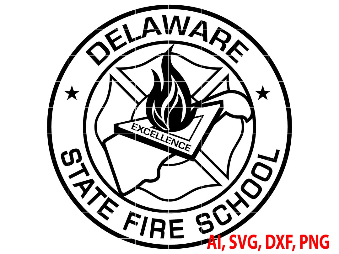 Delaware State Fire School Logo, Badge, Seal, Custom, Ai, Vector, SVG ...