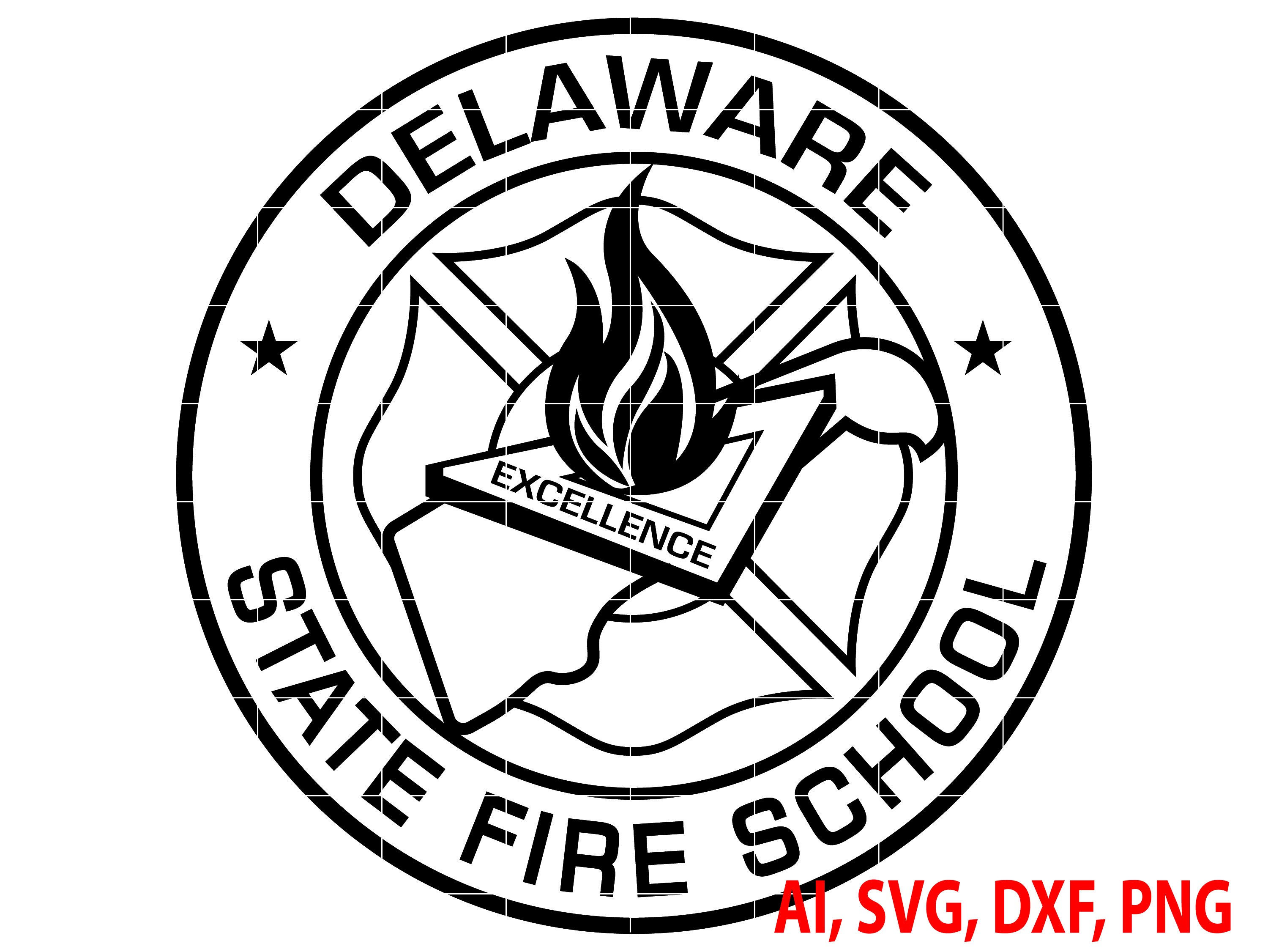 Delaware State Fire School Logo, Badge, Seal, Custom, Ai, Vector, SVG ...
