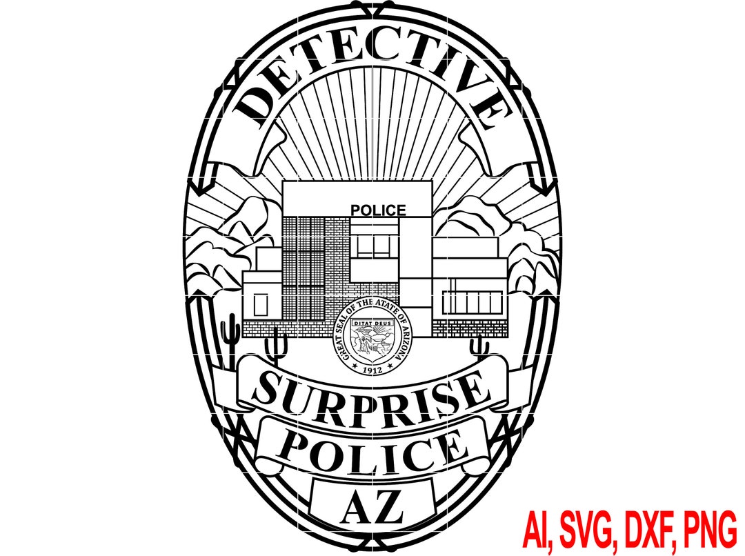 Surprise Detective Police Badge, Logo, Seal, Custom, Ai, Vector, SVG ...