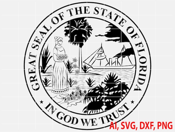 Great Seal of the State of Florida Badge Logo Seal Custom - Etsy New ...