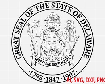 Delaware State Logo - Etsy