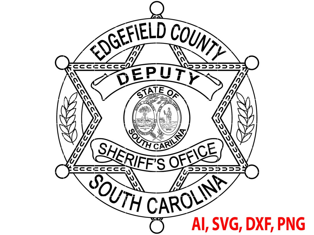 Edgefield County Deputy Sheriff Badge, Logo, Seal, Custom, Ai, Vector, SVG, DXF, PNG, Digital ...