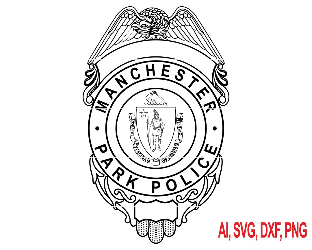 Manchester Park Police Badge SVG – Massachusetts Vector - Etsy UK