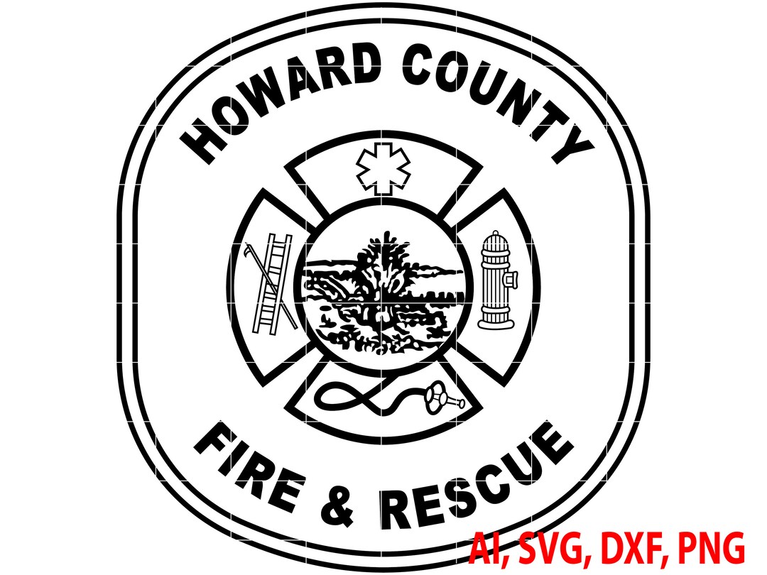 Howard County Fire & Rescue Badge, Logo, Seal, Custom, Ai, Vector, SVG ...