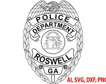 Georgia State Police Badge Vector - Etsy