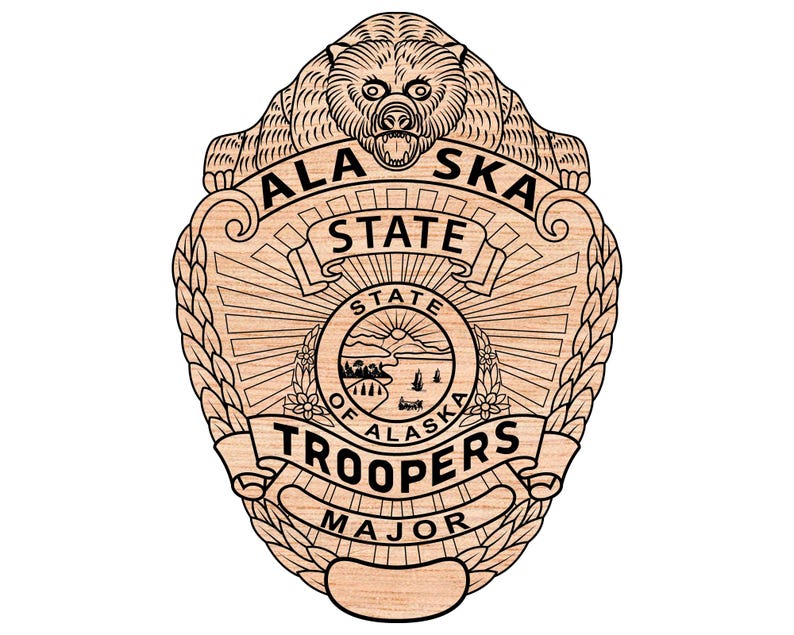 Alaska State Troopers Badge, Logo, Seal, Custom, Ai, Vector, SVG, DXF ...