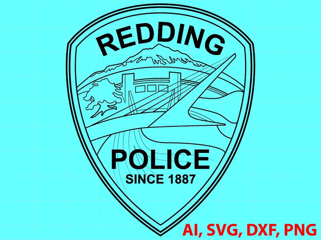 Redding Police Badge, Logo, Seal, Custom, Ai, Vector, SVG, DXF, PNG ...