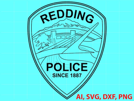 Redding Police Badge Logo Seal Custom Ai Vector SVG - Etsy