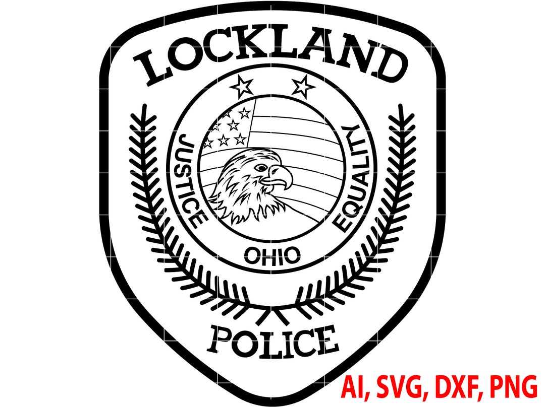 Ohio Lockland Police Badge, Logo, Seal, Custom, Ai, Vector, SVG, DXF ...